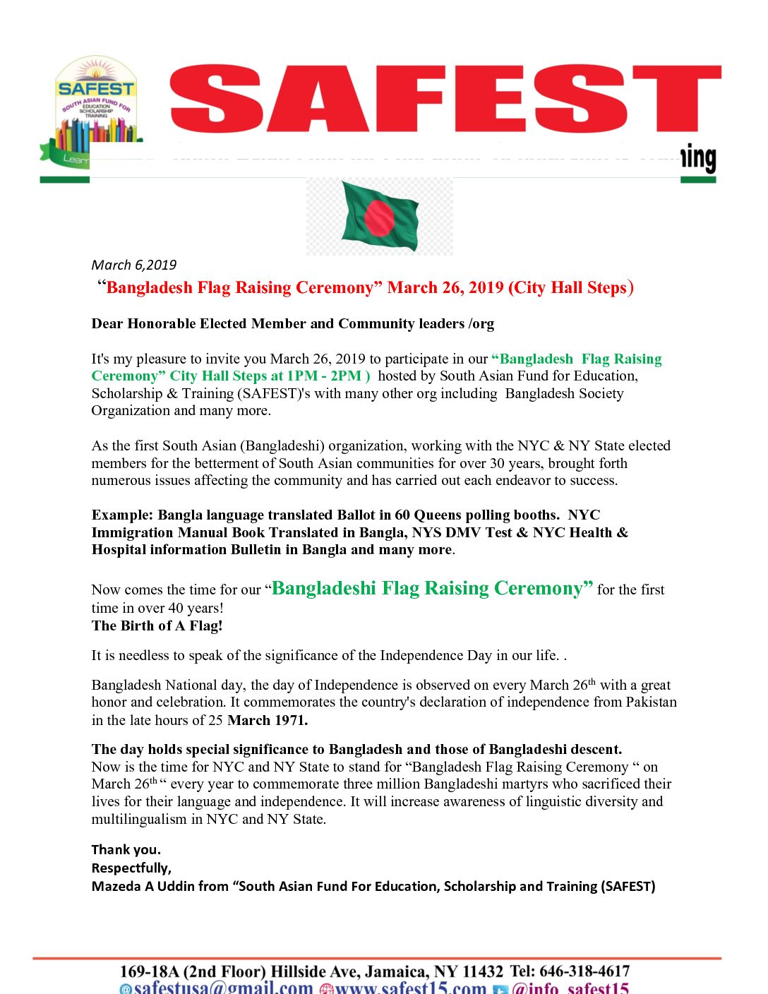 Flag Dedication Ceremony Procedure